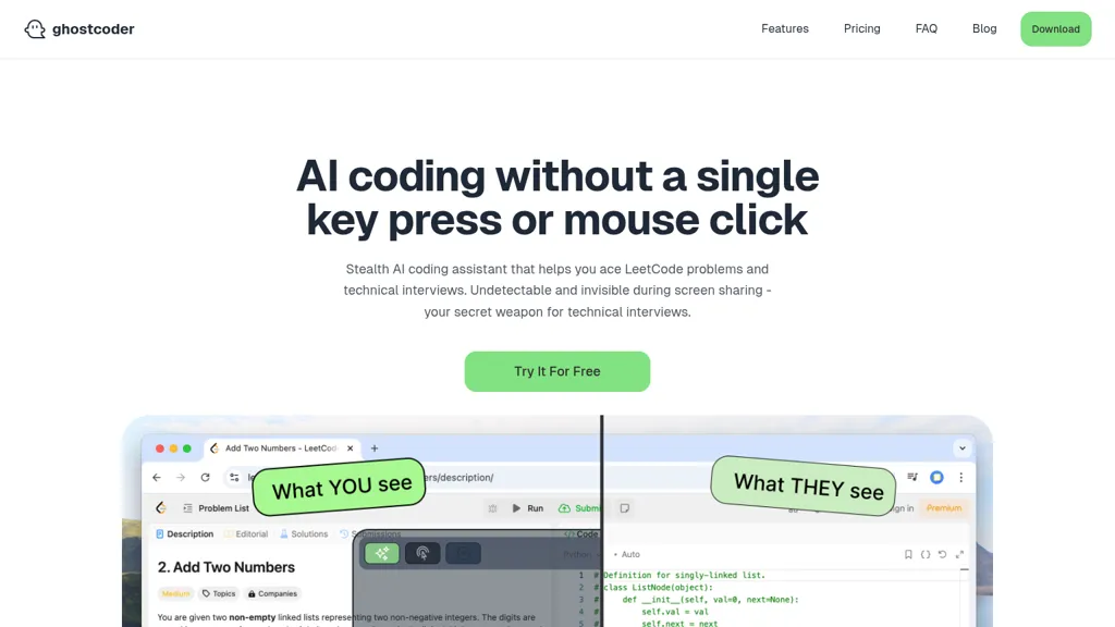 GhostCoder: review, pricing and product details - Code assistant