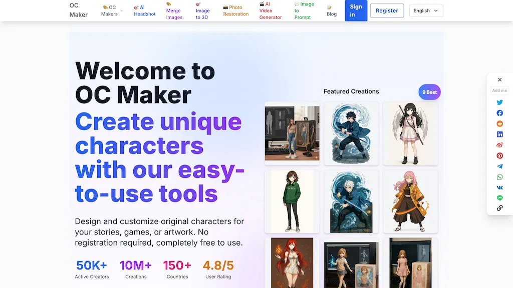 OC Maker: review, pricing and product details - AI Characters