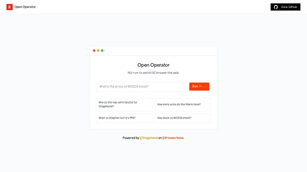 Operator browser base