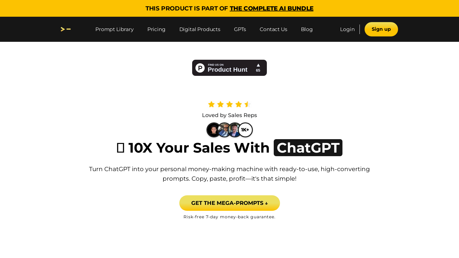 200+ ChatGPT Mega prompts for sales