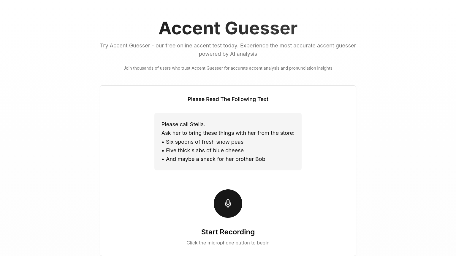 Accent Guesser