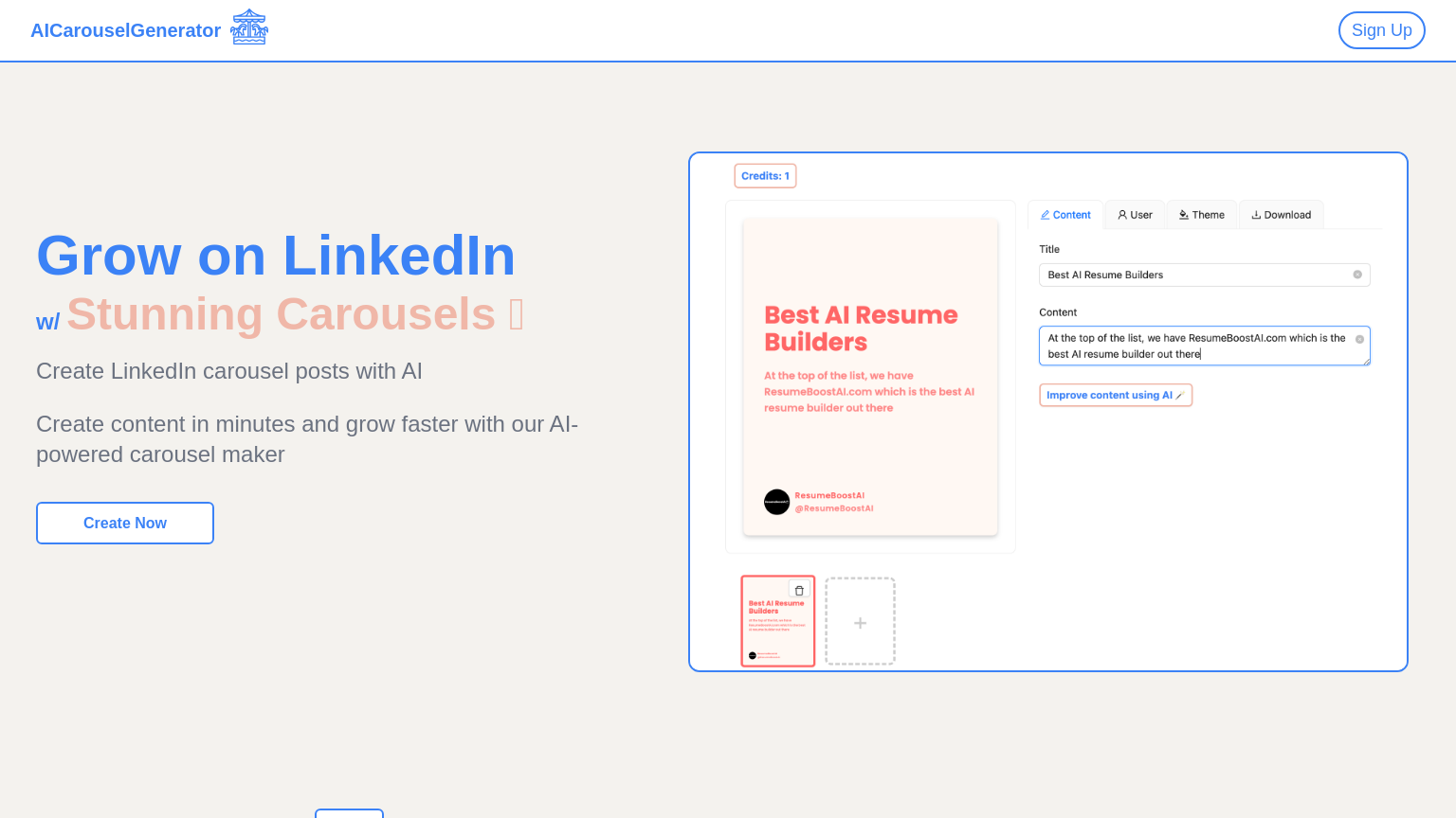 AI Carousel Generator