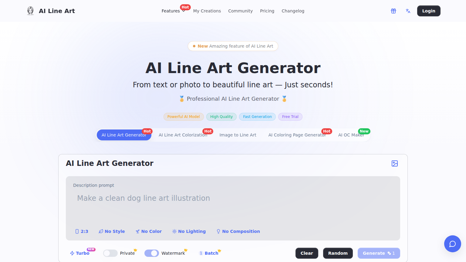 AI Line Art - AI Art Generation Tool