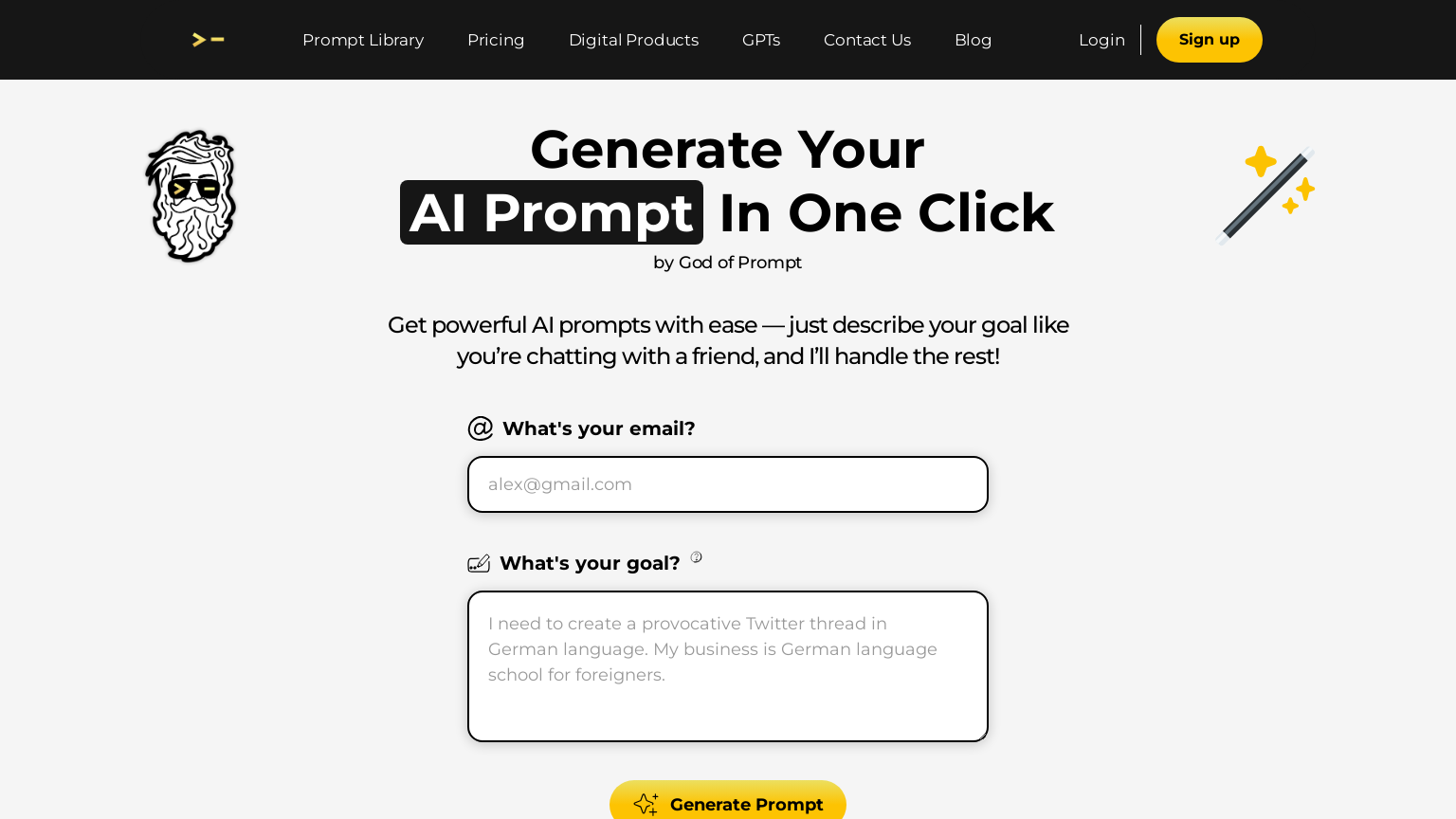 AI Prompt Generator by God of Prompt