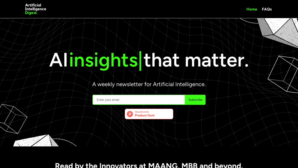 Artificial Intelligence Digest