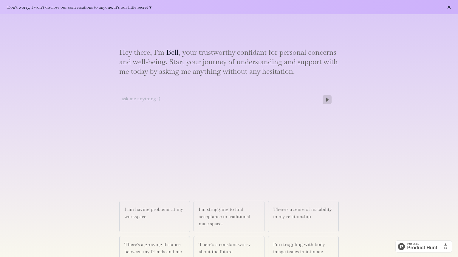 Bell: review, pricing and product details - Life assistant
