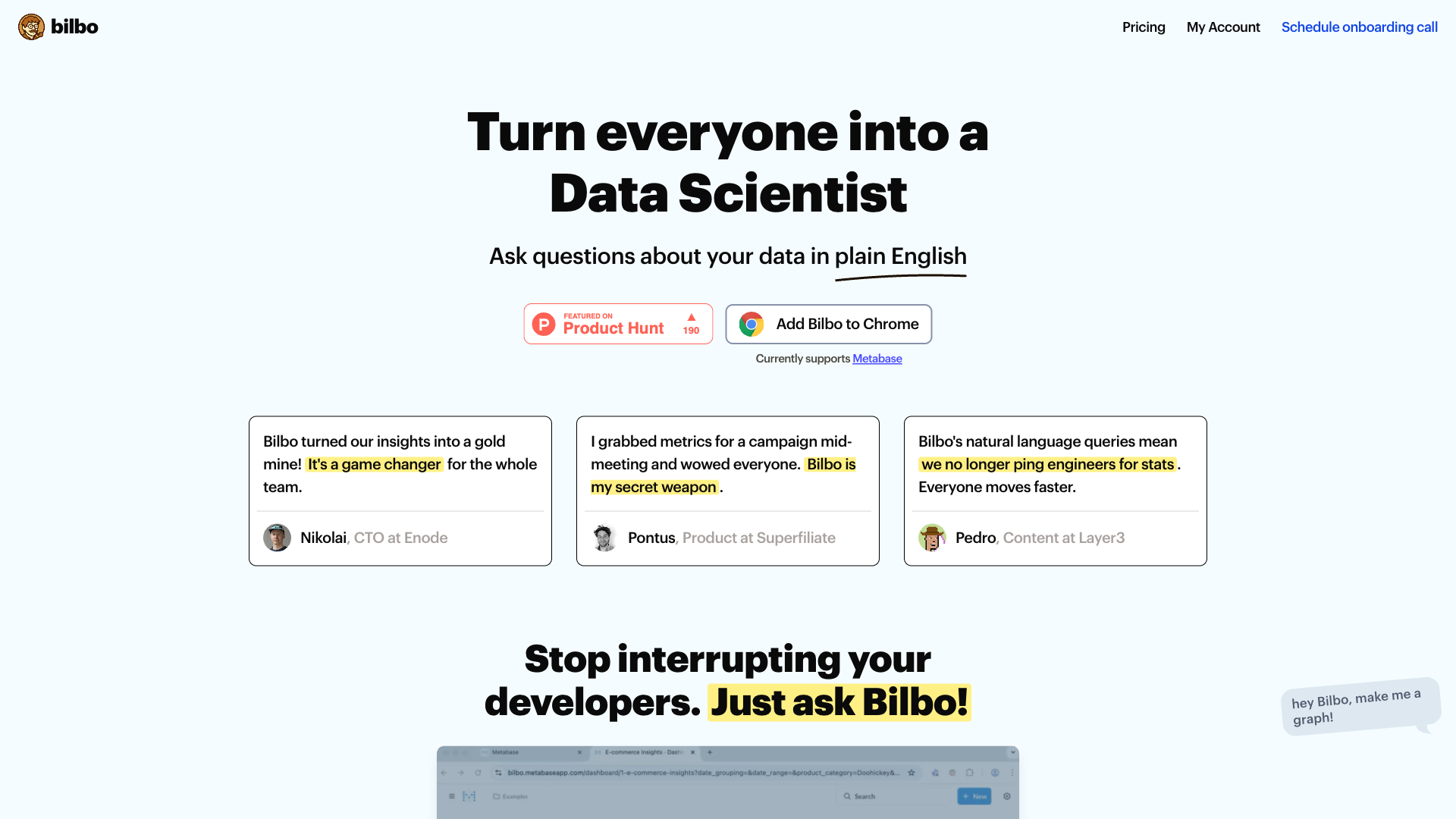 Bilbo - AI Data Analysis Tool