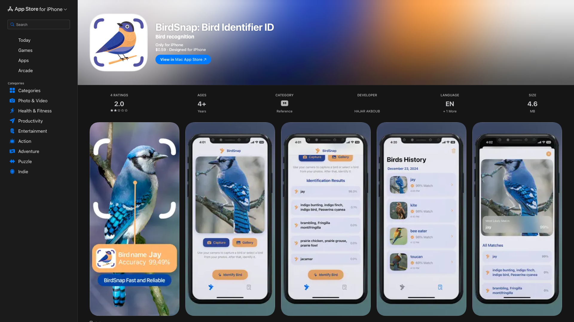 BirdSnap - AI Images Tool