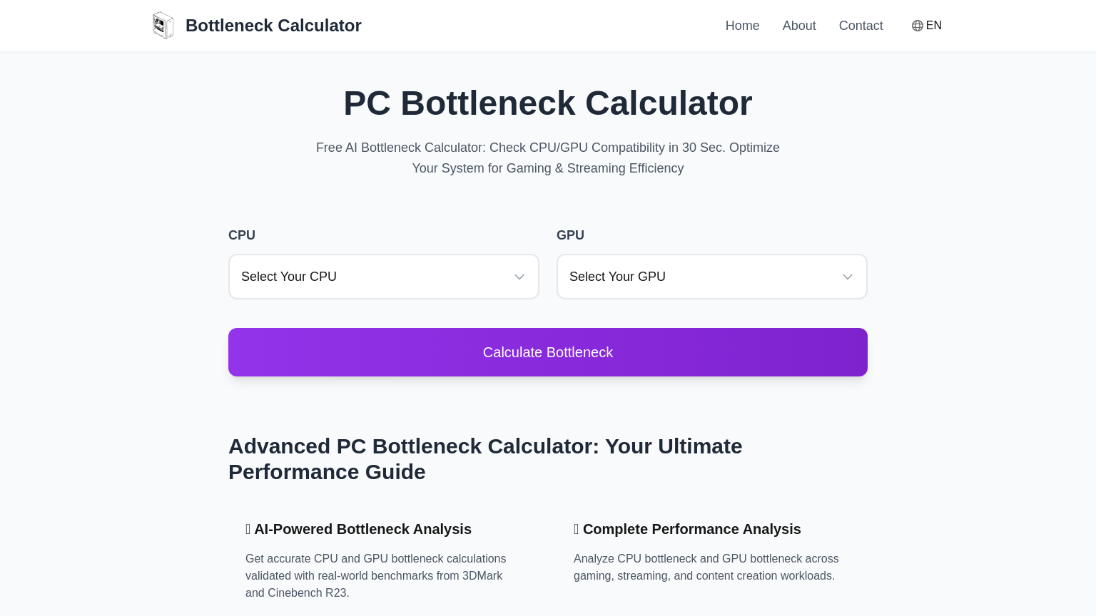 Bottleneck Calculator