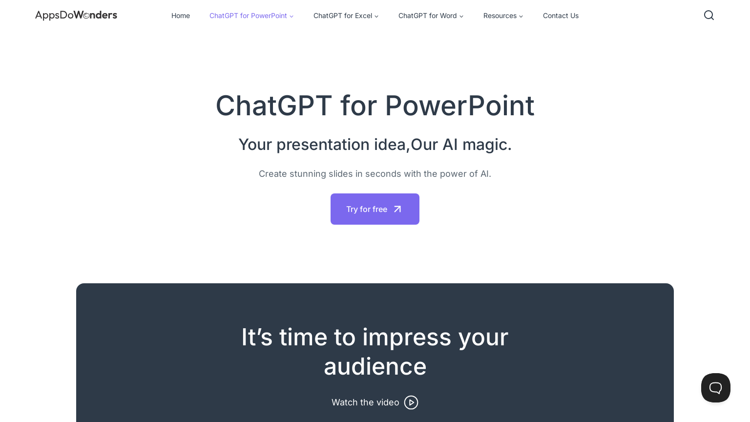 ChatGPT for PowerPoint