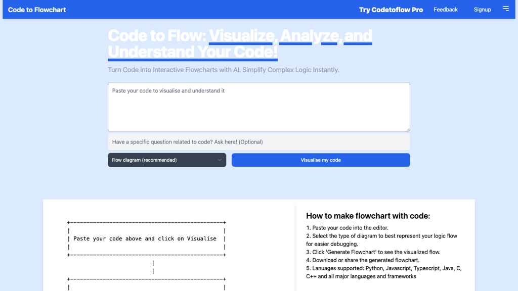 Code to Flow Code to Flow