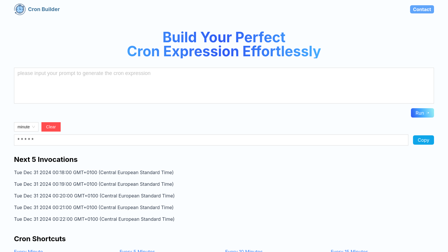 CRON AI Builder Online