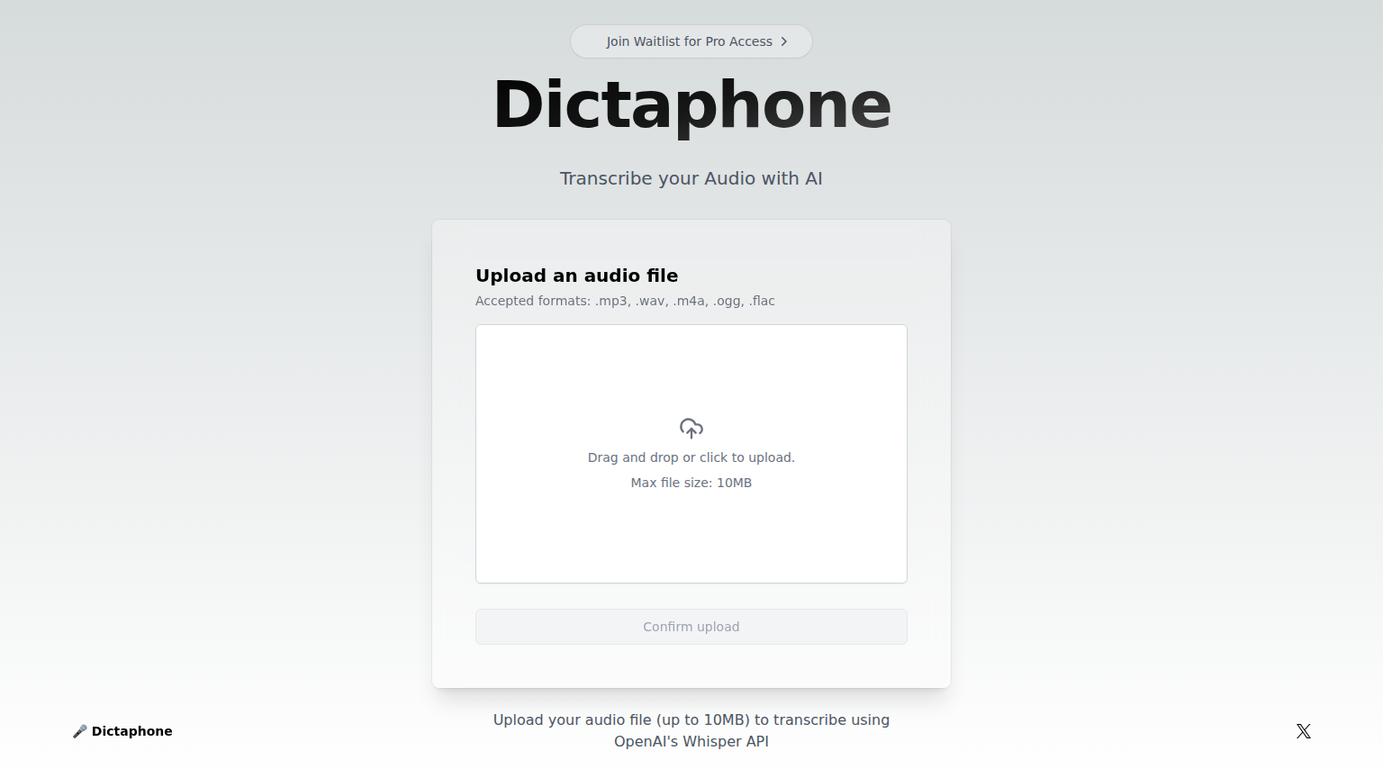 Dictaphone - AI Transcriber Tool