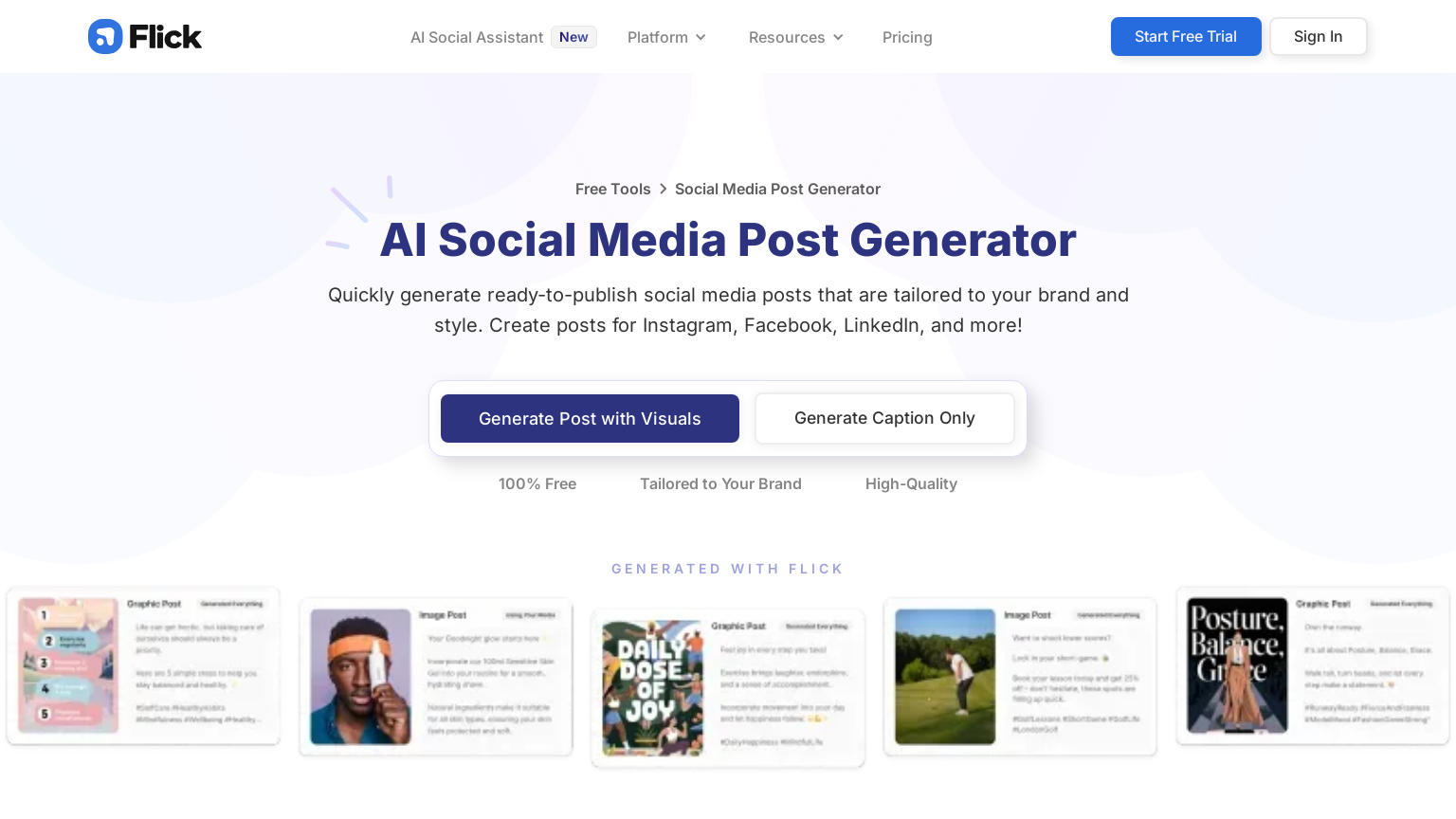 Social Media Post Generator by Flick