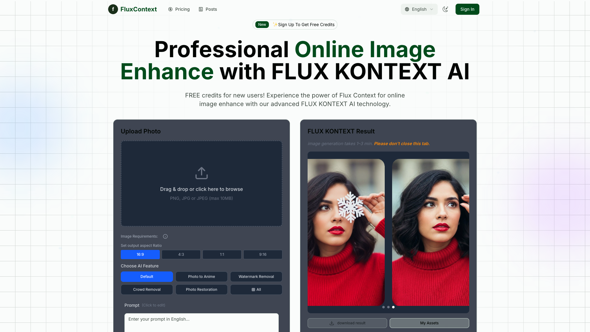 fluxcontext.app - AI Image Improvement Tool