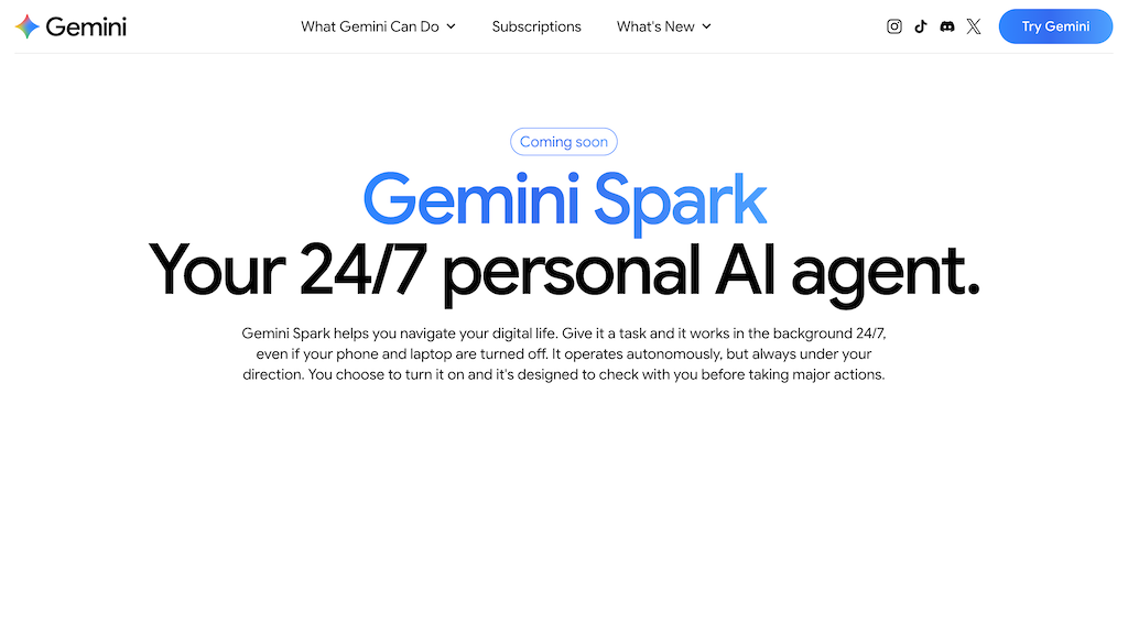 Gemini Spark - AI Personal Assistant Tool