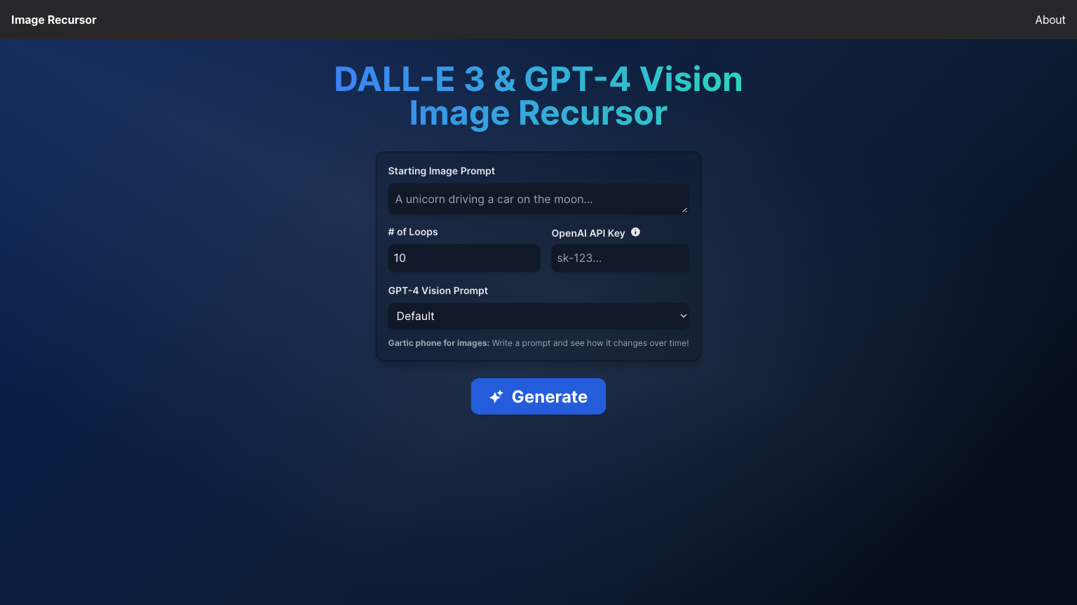Image Recursor