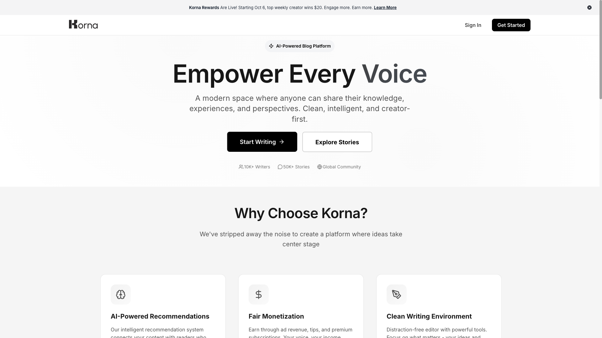 Korna - AI Content Creation Tool