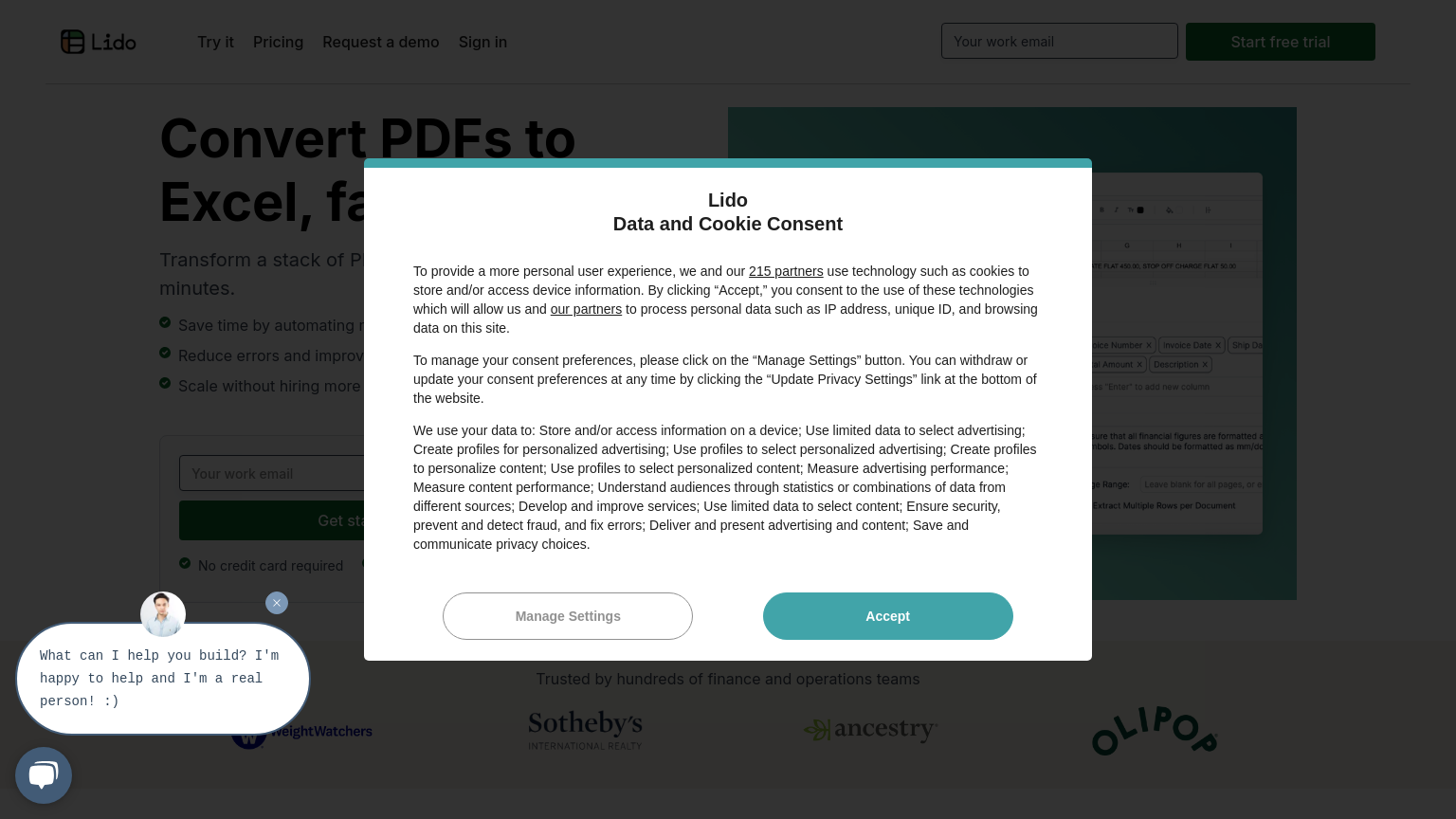 Lido PDF to Excel