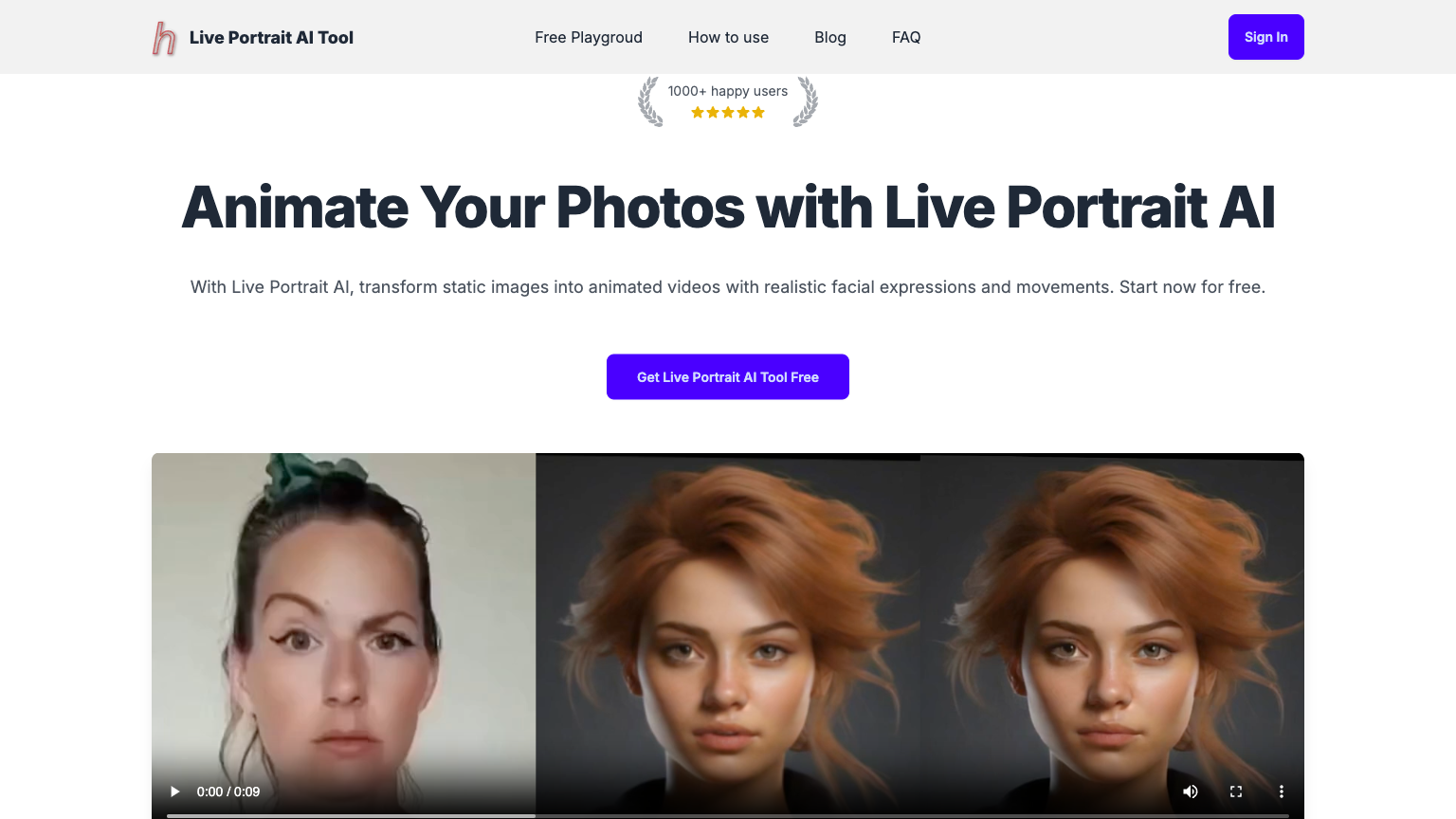 Live Portrait AI Tool