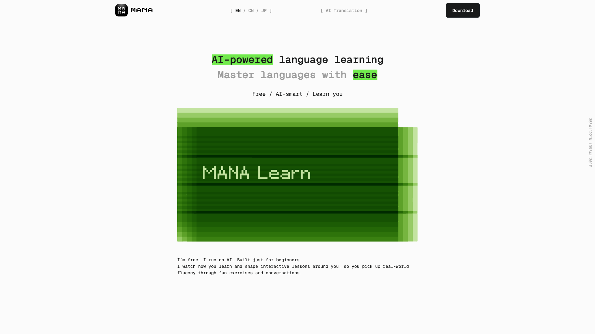 MANA Learn - AI Language Learning Tool