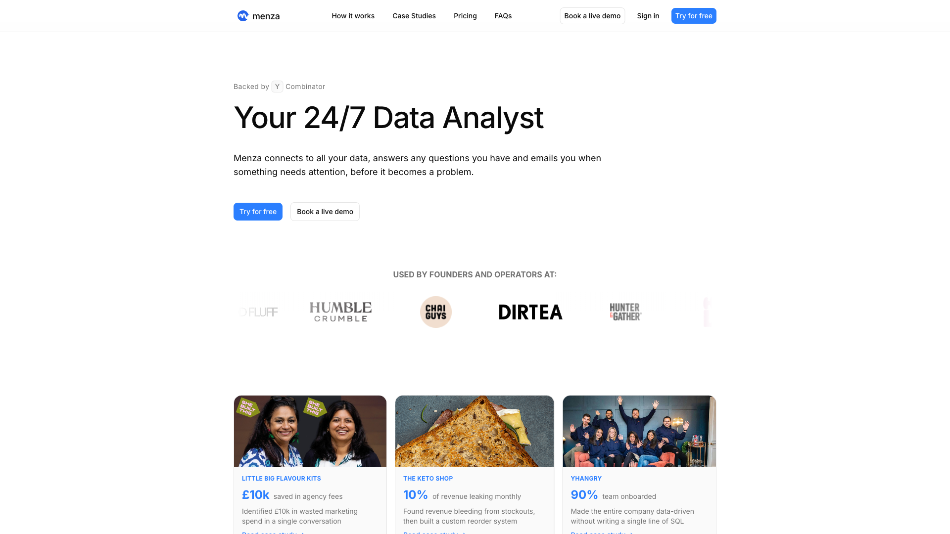 Menza.ai - AI Data Analysis Tool