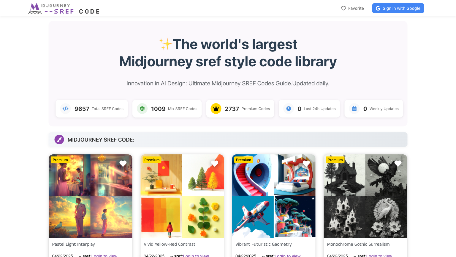 Midjourney Sref Codes