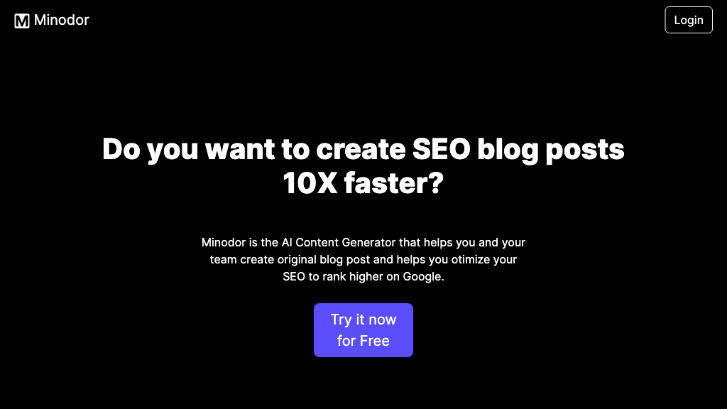 Minodor - AI Content Creation Tool