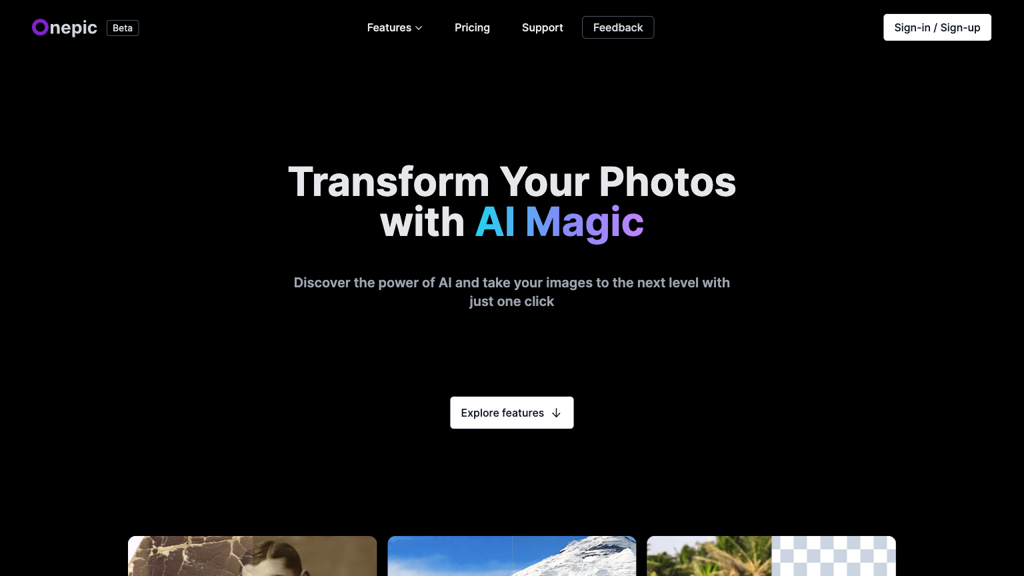 Onepic.AI - AI Image Editing Tool