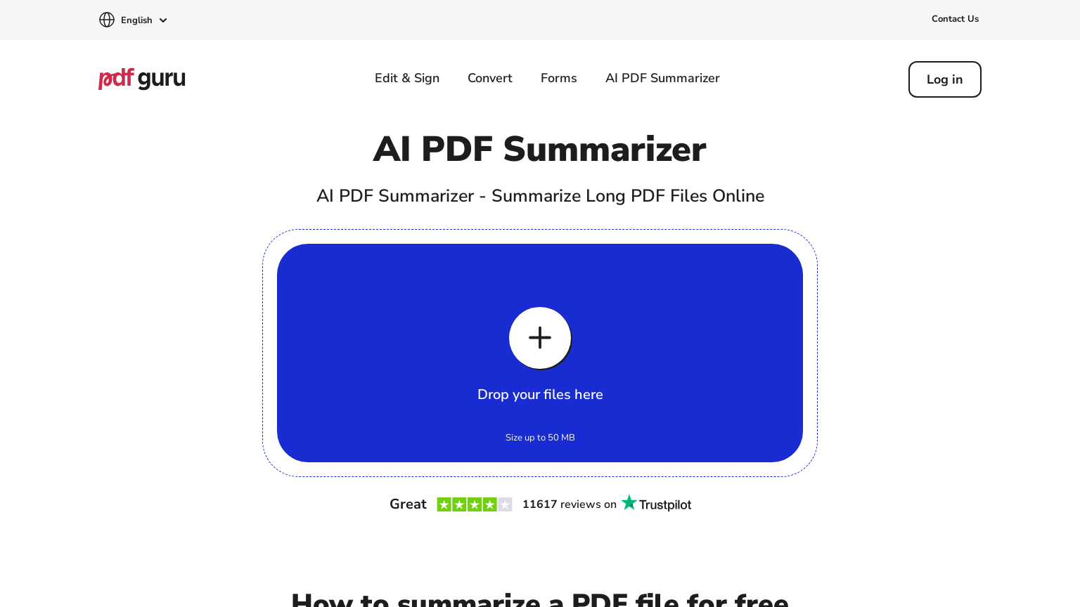 PDF Guru summarizer