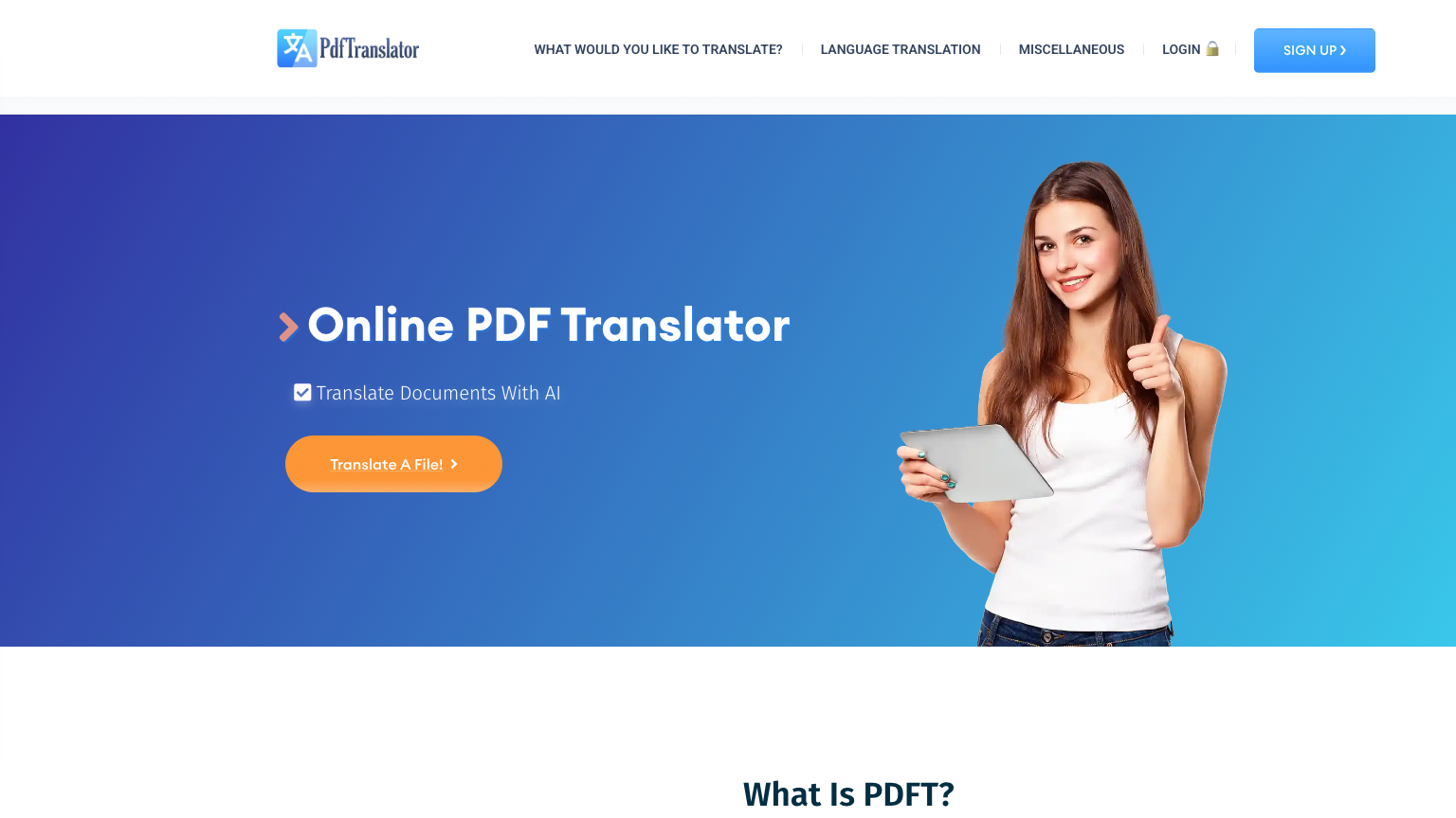 PDFT.AI: AI Document Translator
