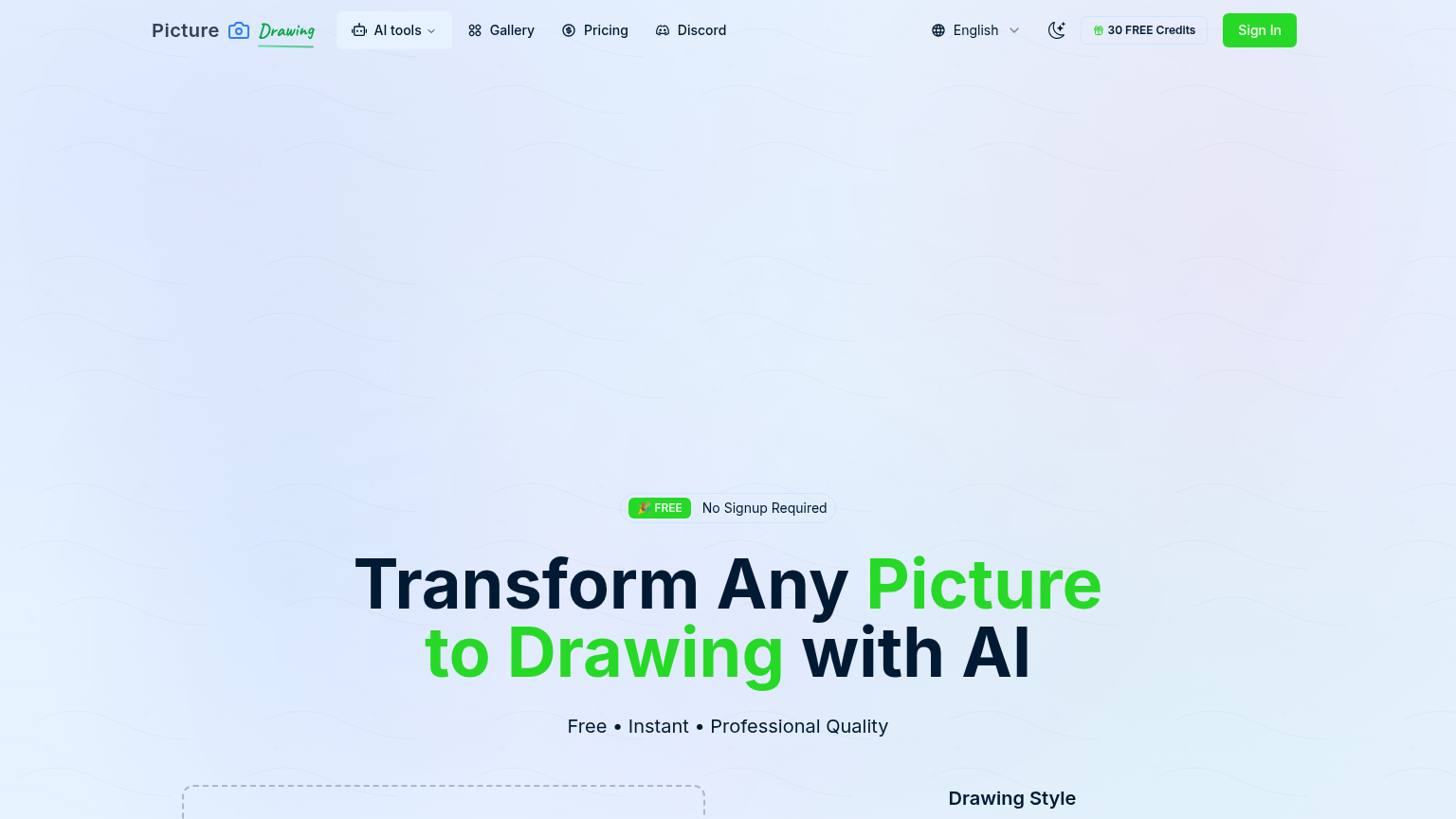 picture to drawing - AI Art Generation Tool