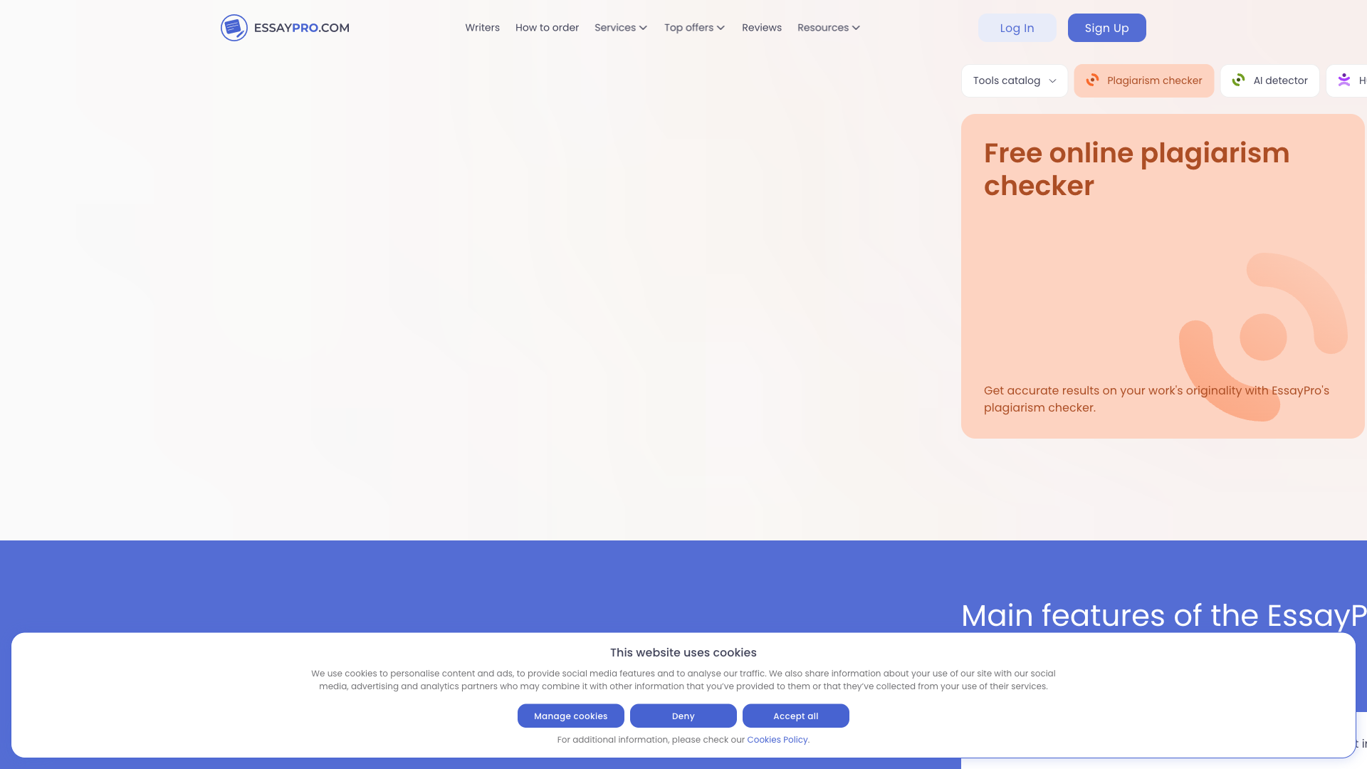 Plagiarism Checker- Essaypro: review, pricing and product details - Writing