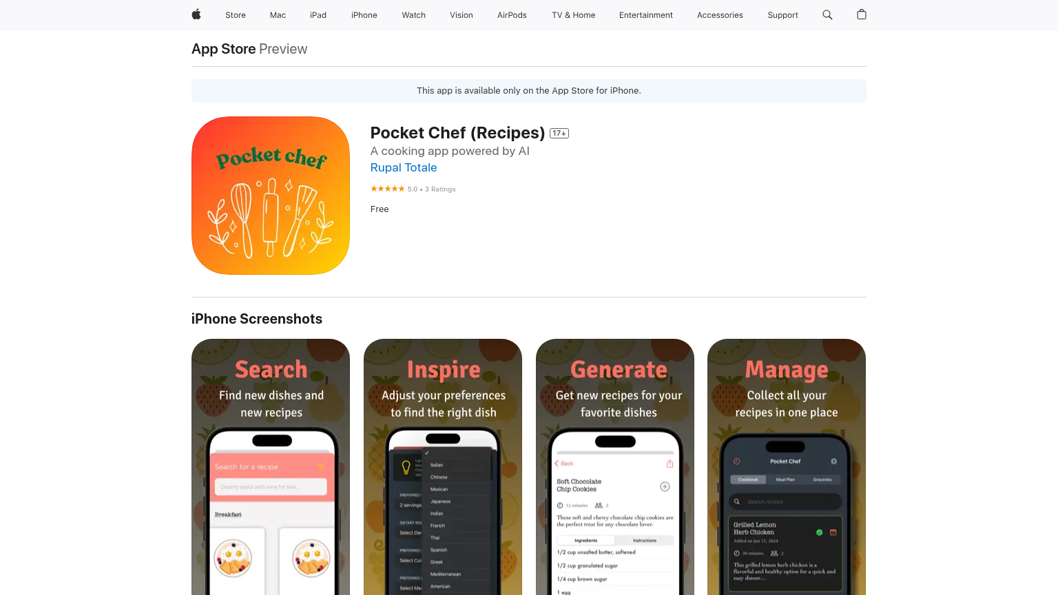 Pocket Chef (Recipes)