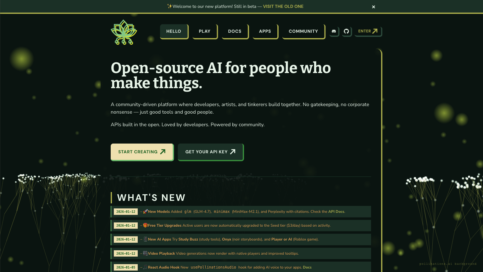 Pollinations - AI Audio Generation Tool