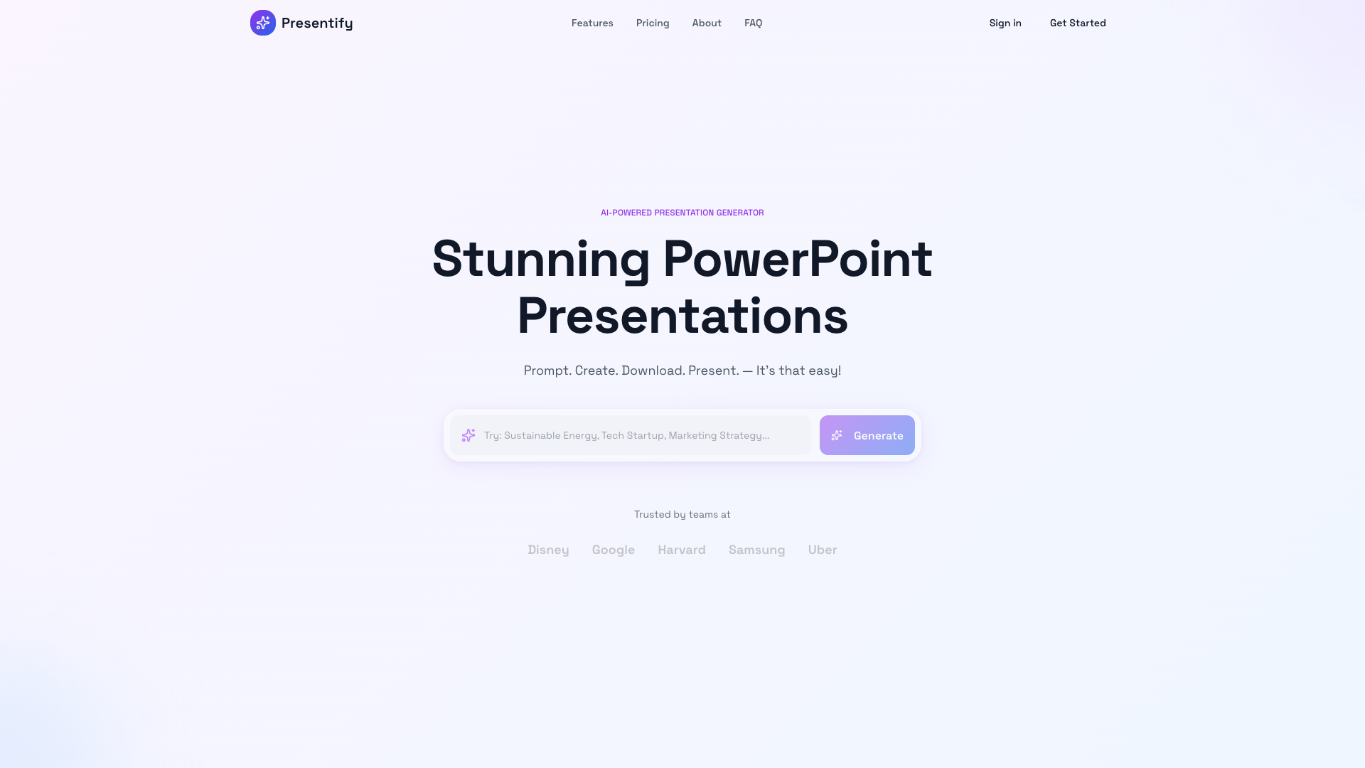 Presentify.ai - AI Presentations Tool