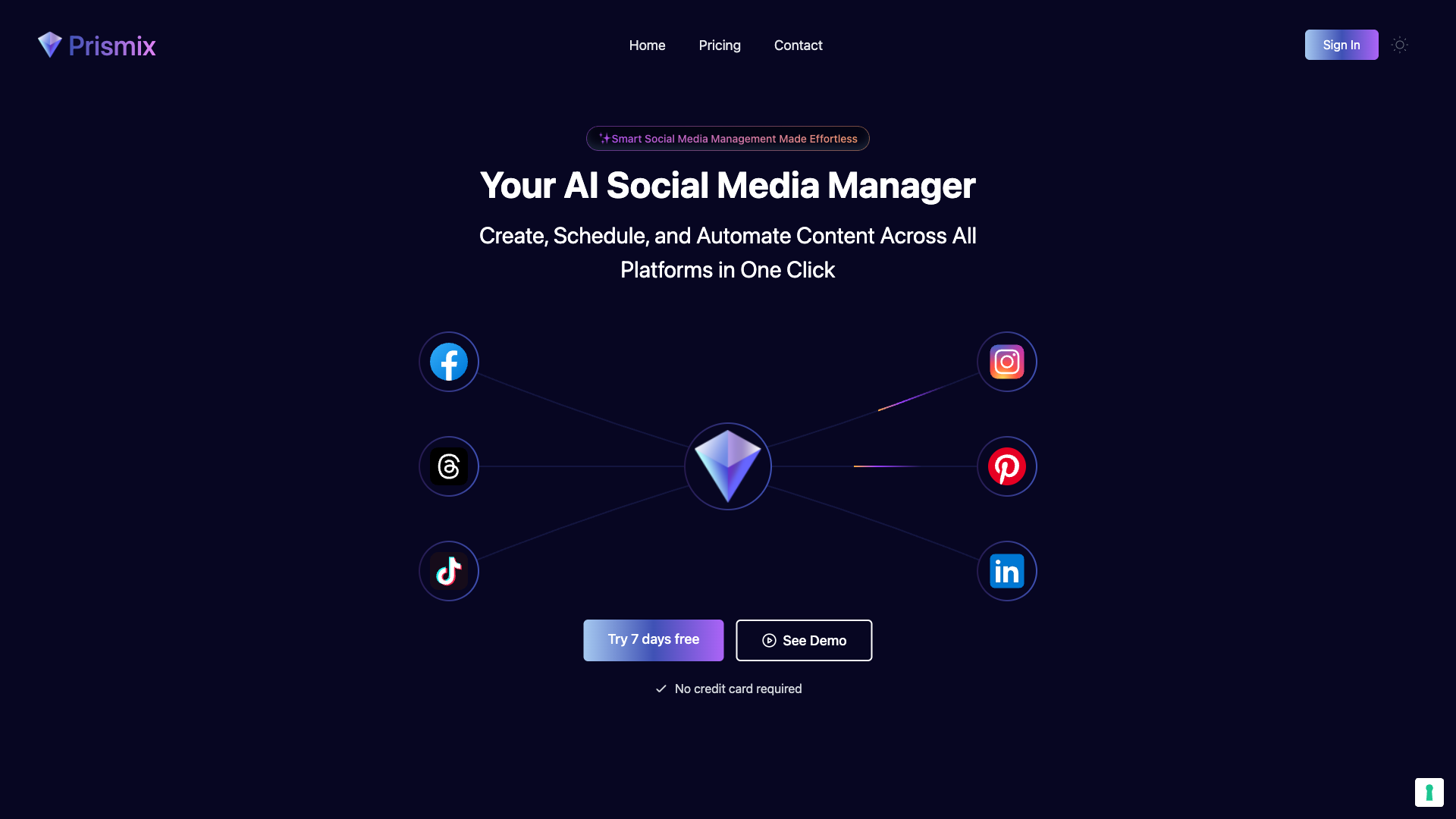 Prismix - AI Social Media Management Tool