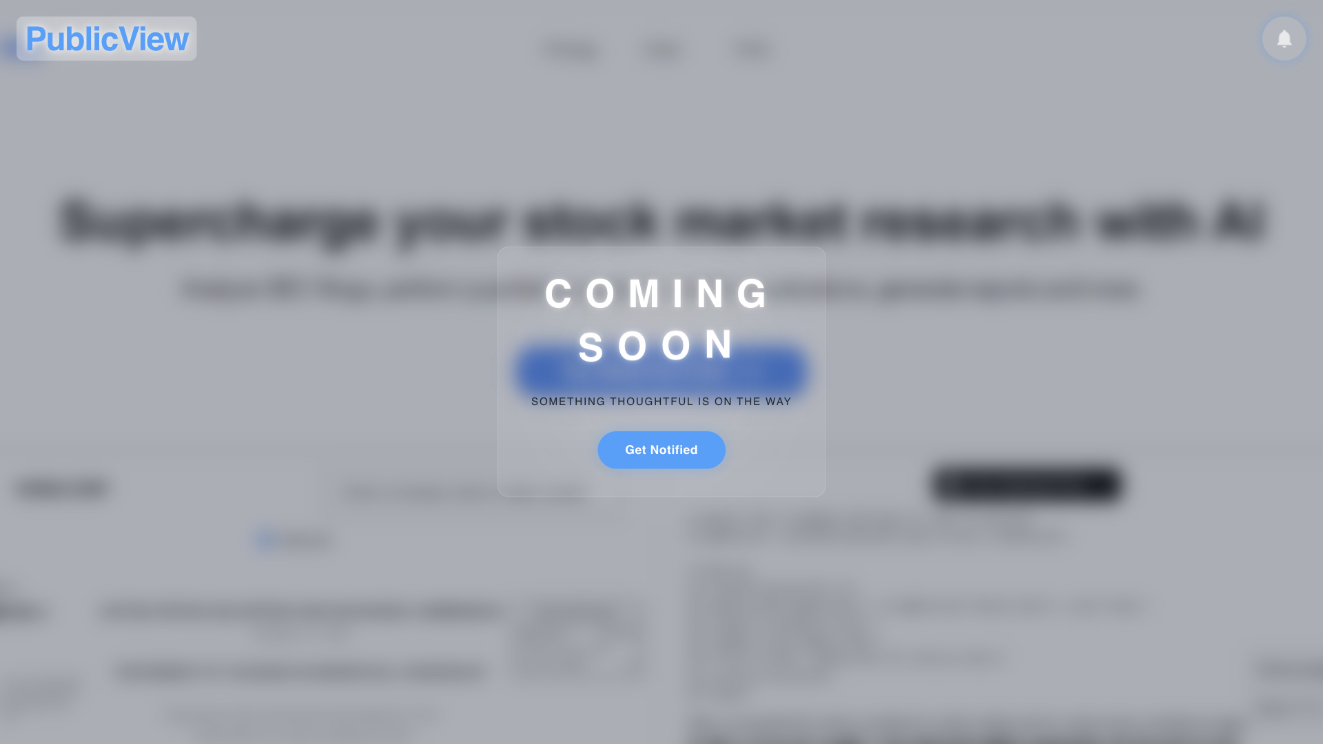 Publicview - AI Finance Tool