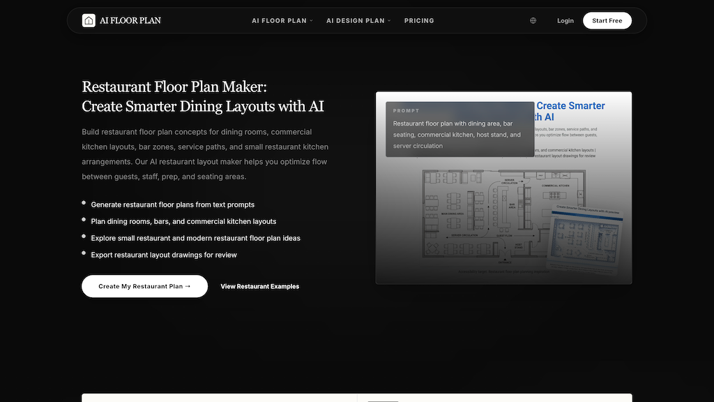 Restaurant Floor Plan- AIAI - AI Interior Design Tool