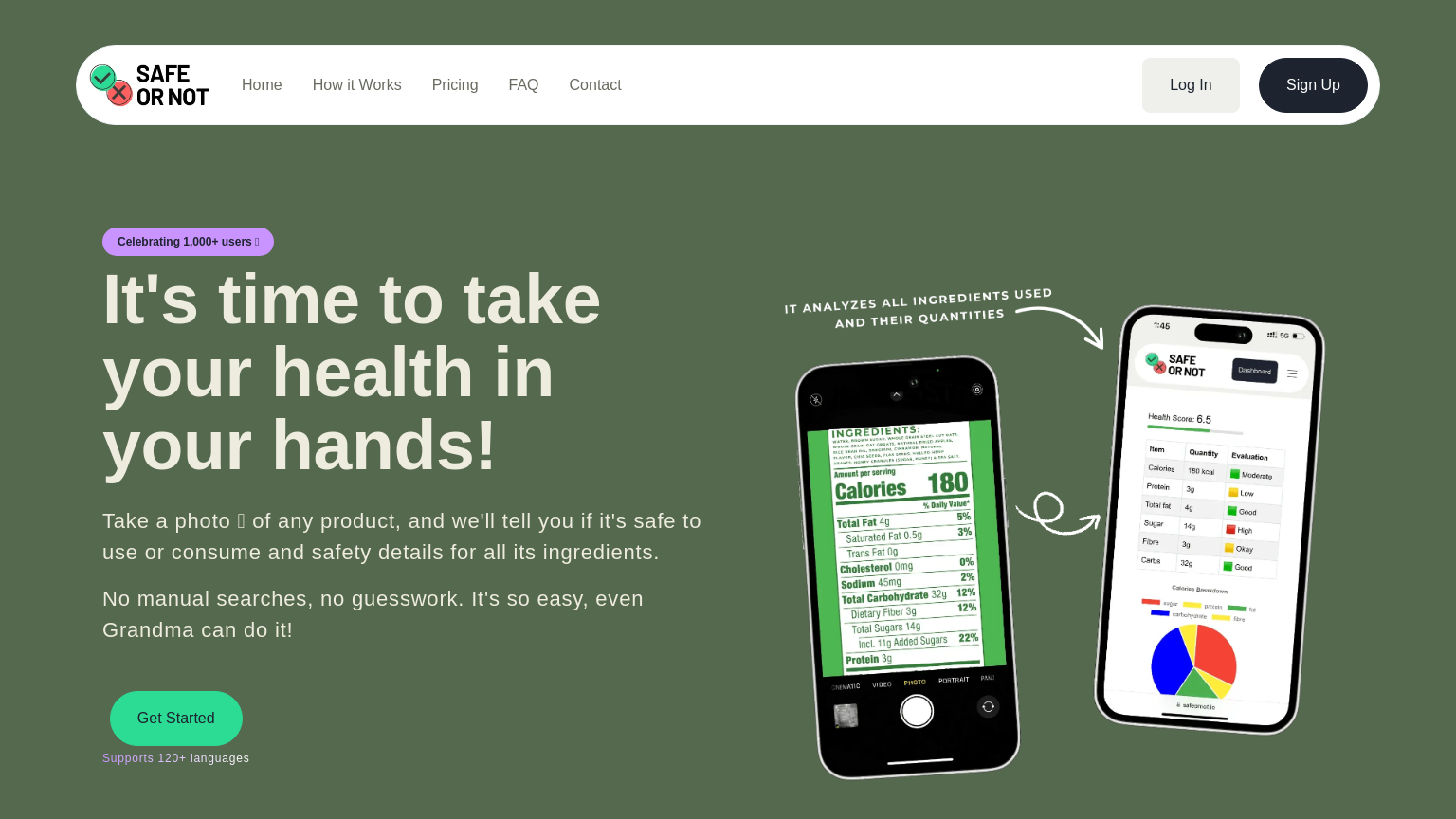 Safe or Not - AI Health Tool