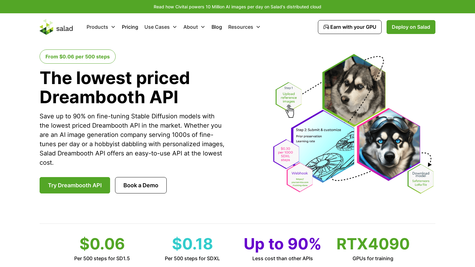 Salad Dreambooth API