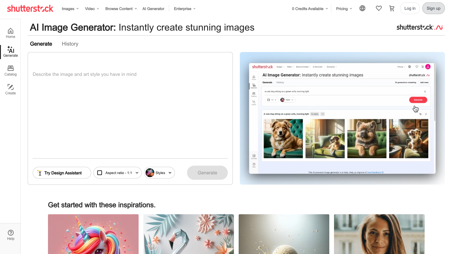 Shutterstock Image generator