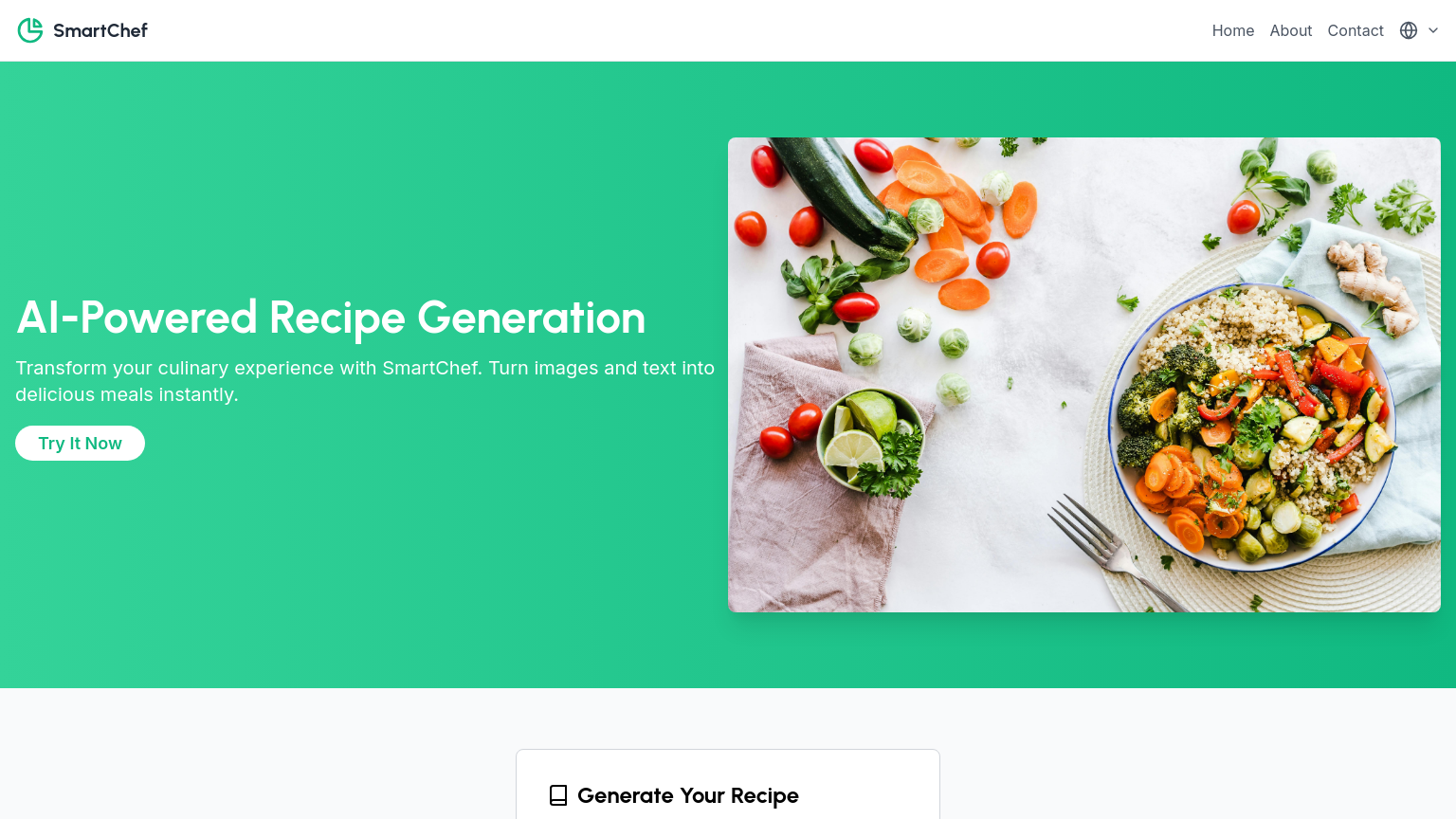 SmartChef - AI Recipe Generator Tool
