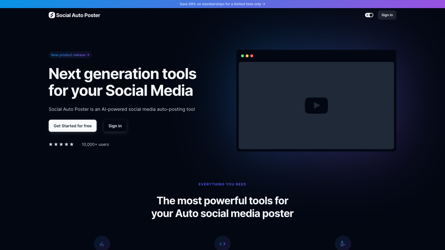 Social auto poster