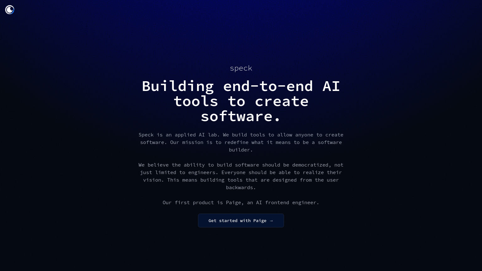 Speck - AI No-Code Tool