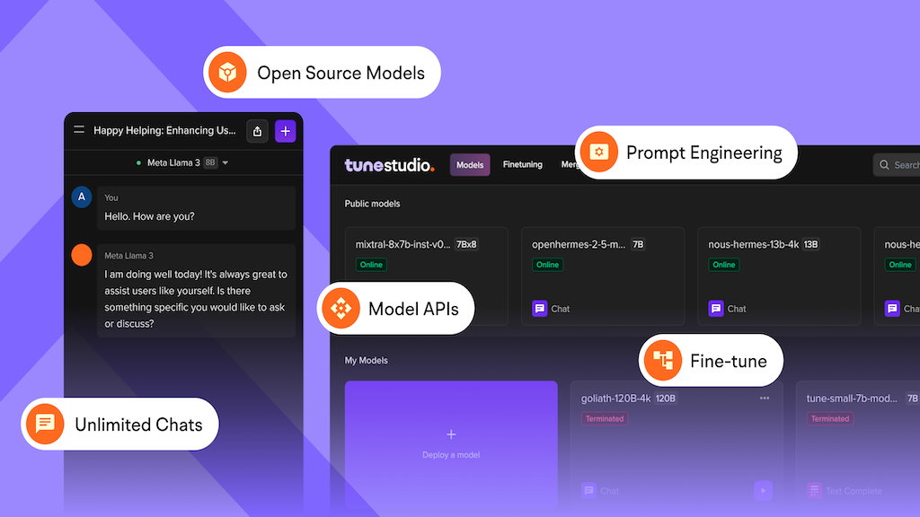 Tune Studio Finetune and deploy AI models on any cloud