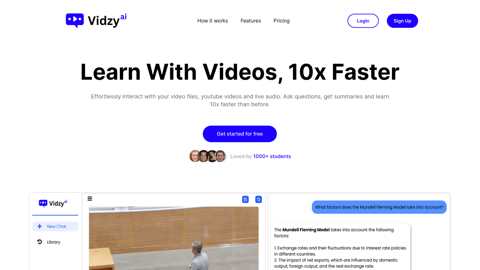 Vidzy AI - AI Education Tool
