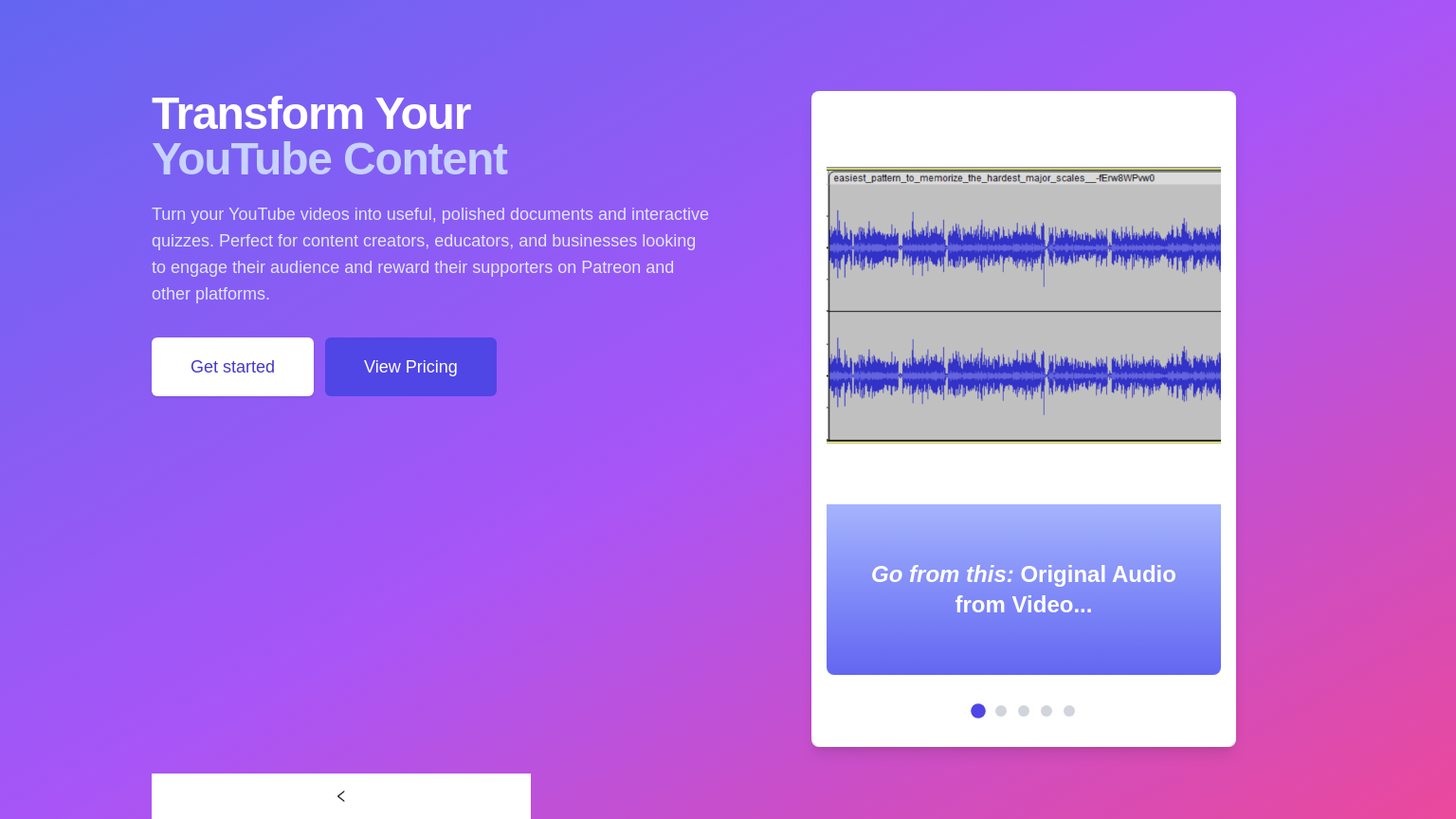 YouTube Transcript Optimizer