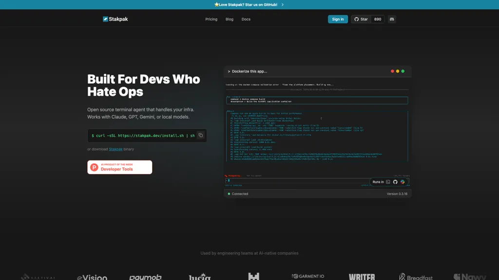 Stakpak.dev - AI Developer Tool